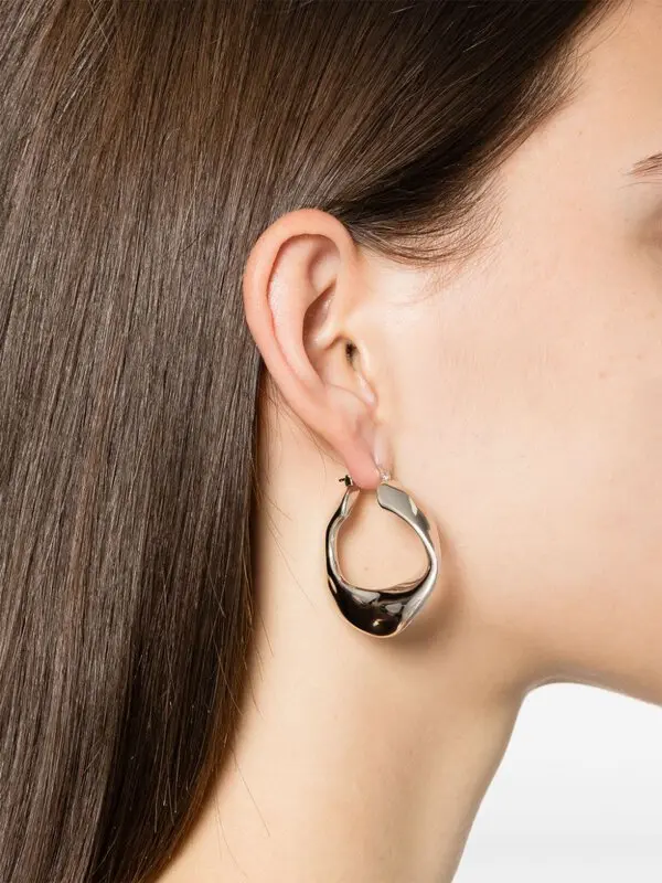 JIL SANDER Sculpted Hoop Earrings