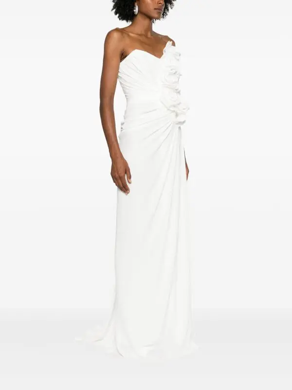ANA RADU Floral-appliqué Maxi Dress