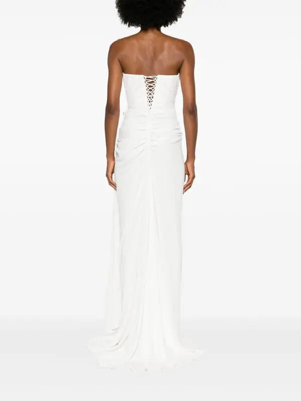 ANA RADU Floral-appliqué Maxi Dress