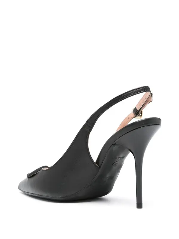 Moschino 100mm Heart Appliqué Slingback Pumps