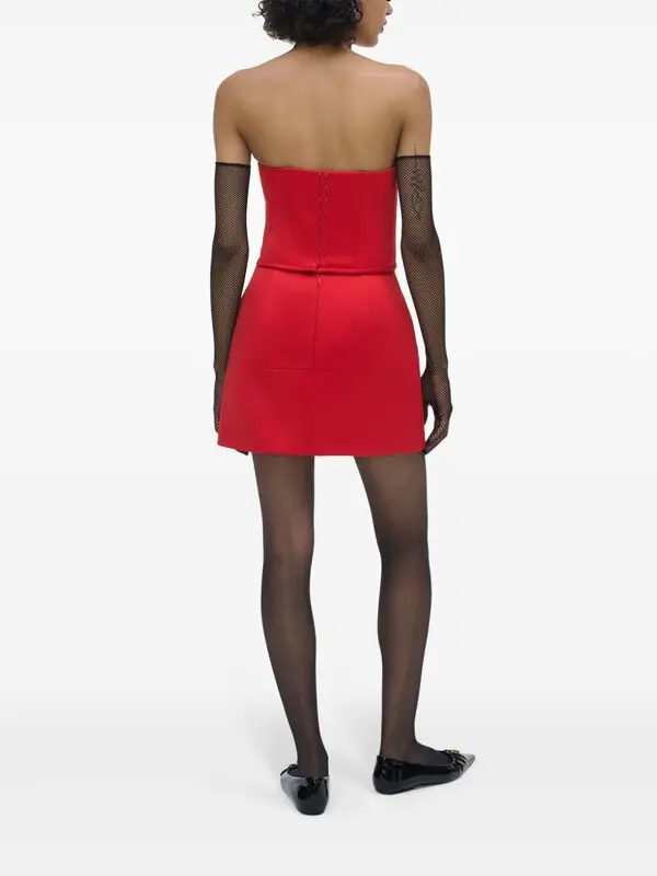 Marc Jacobs Duchess Satin Rose Corset - Red