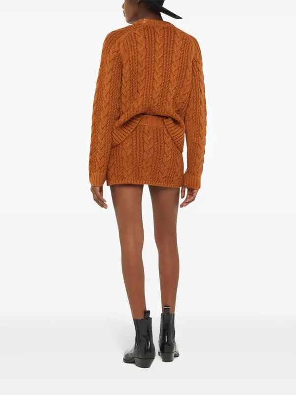 Alanui Cable-knit Skirt