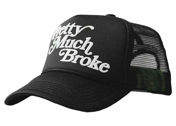 APTHCRY Pretty Much Broke Trucker Hat - Black