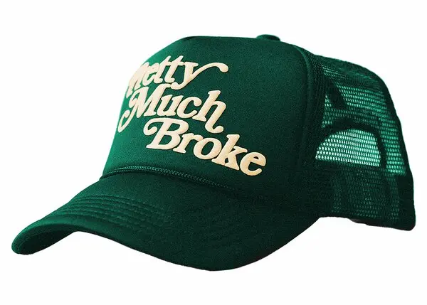 APTHCRY Pretty Much Broke Numbered Trucker Hat - Green