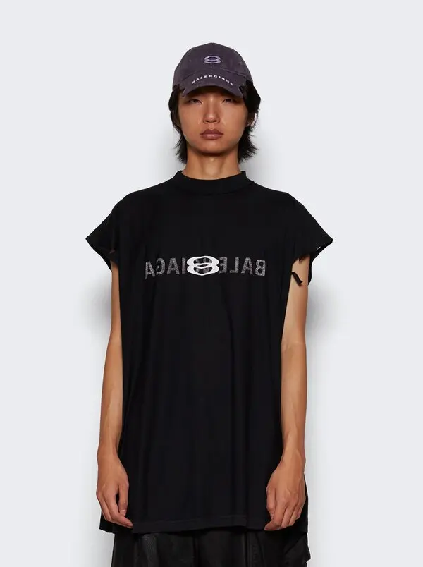 Balenciaga Inside Out Sleeveless T-Shirt In Black - 30% Off