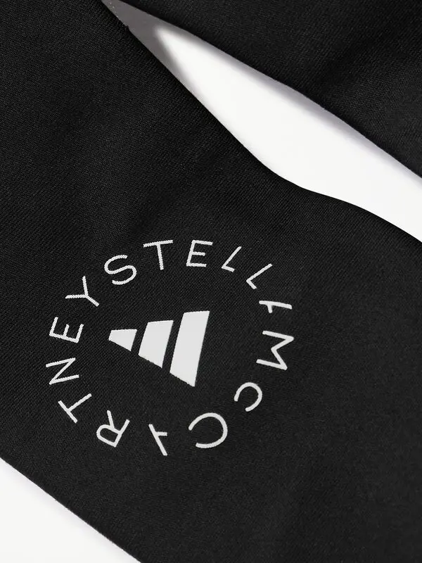 Adidas By Stella McCartney Truestrength Logo-print Recycled Stretch-jersey Sports Bra - Black