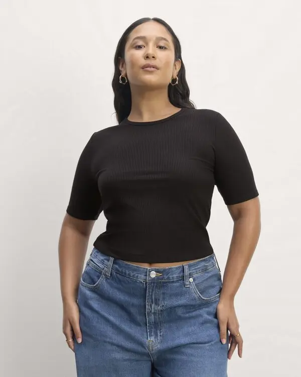 Everlane Ribbed Cropped T-shirt