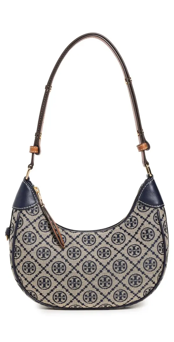 Tory Burch T Monogram Crescent Bag - Tory Navy