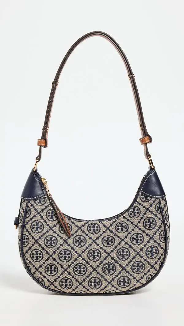 Tory Burch T Monogram Crescent Bag - Tory Navy