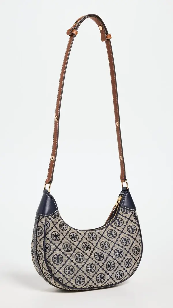 Tory Burch T Monogram Crescent Bag - Tory Navy