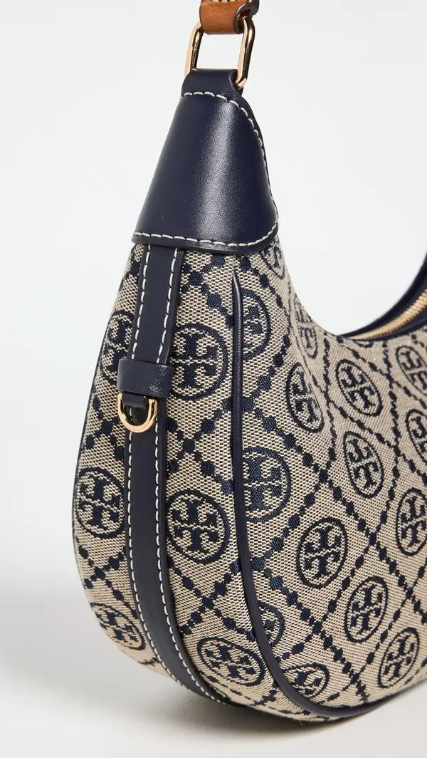 Tory Burch T Monogram Crescent Bag - Tory Navy