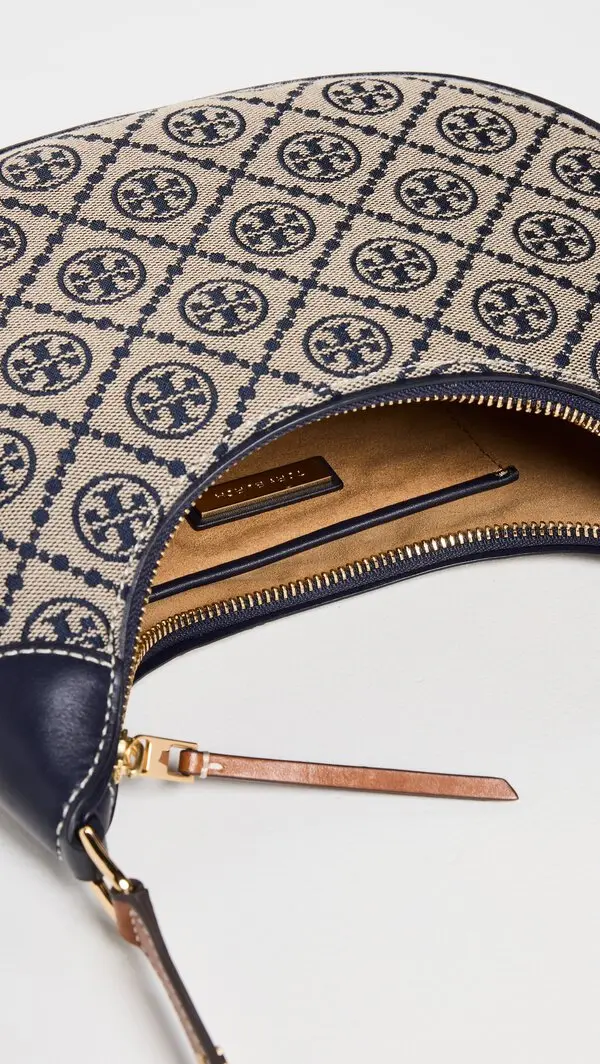 Tory Burch T Monogram Crescent Bag - Tory Navy