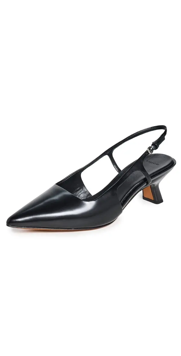 Vince Bianca Slingback Heels - Black