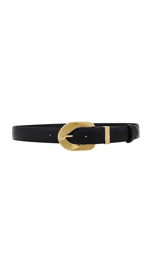 LOVERS AND FRIENDS Adana Leather Belt - Black & Gold