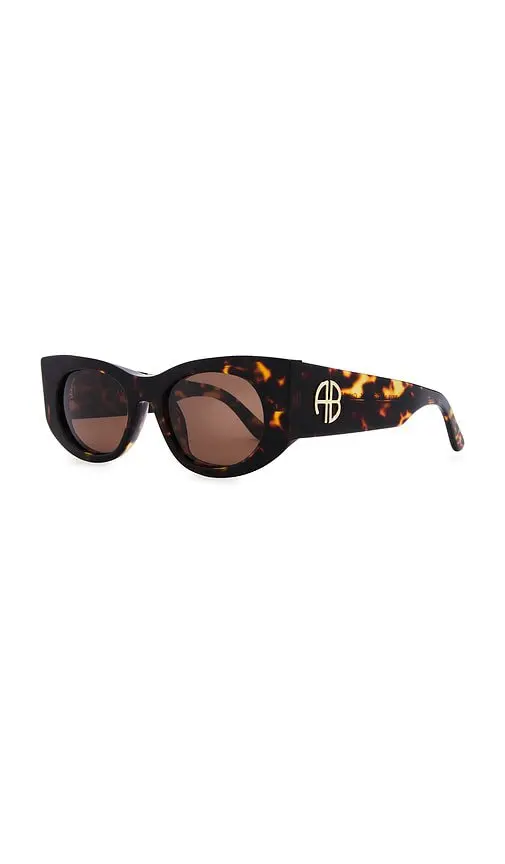 Anine Bing Madrid Sunglasses In Brown - Dark Tortoise  display picture 3