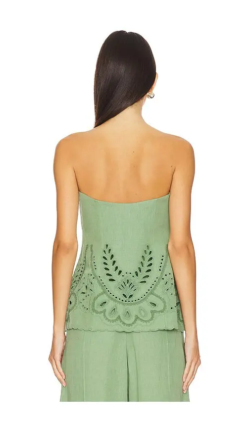 Hemant & Nandita Strapless Eyelet Top
