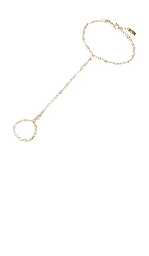 NATALIE B JEWELRY Kinna Hand Chain - Gold