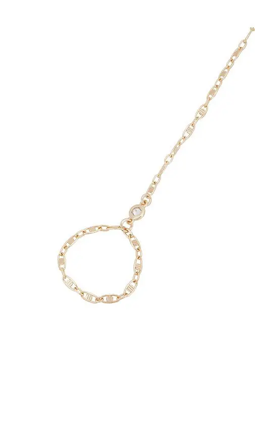 NATALIE B JEWELRY Kinna Hand Chain In Metallic