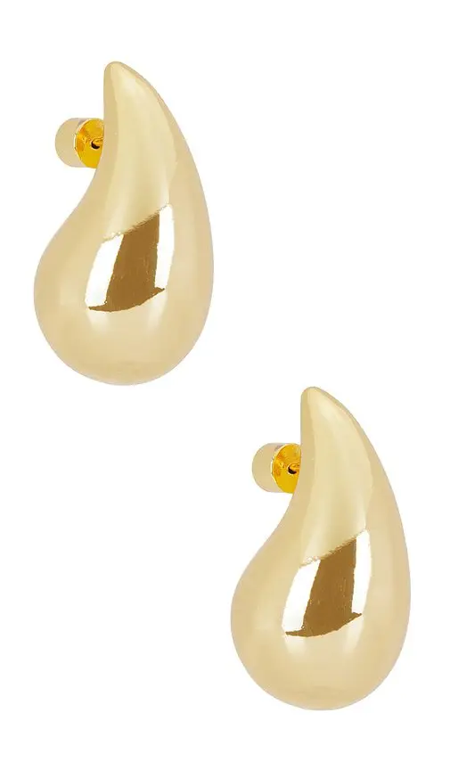 NATALIE B JEWELRY Gianna Large Teardrop Earrings - Gold