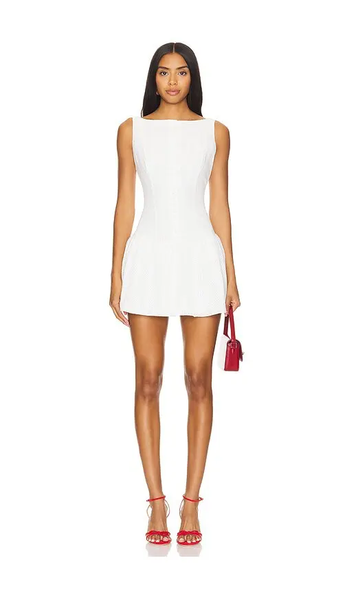 green emerald velvet dress Kissing Booth Mini Dress in Ivory main image 1
