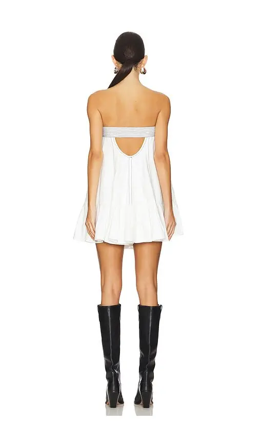 knee length dresses for ladies Bay Breeze Sheer Mini Dress White / M main image 0