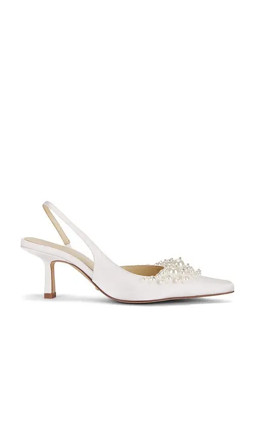 Raye Serena D'orsay Slingback Heels With Pearl Embellishments