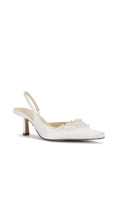 Raye Serena D'orsay Slingback Heels With Pearl Embellishments