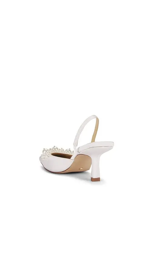 Raye Serena D'orsay Slingback Heels With Pearl Embellishments