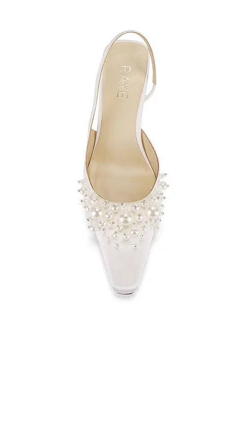 Raye Serena D'orsay Slingback Heels With Pearl Embellishments