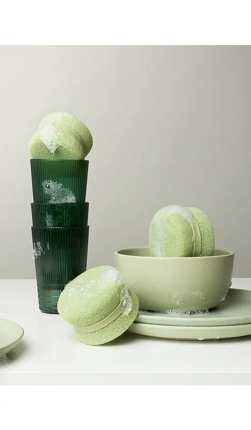 DOTTI Super Scrubber 3 Pack In Green - Sage