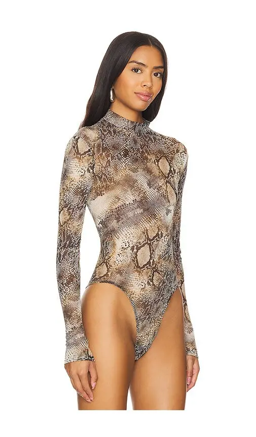 Lapointe Mesh Mock Neck Bodysuit