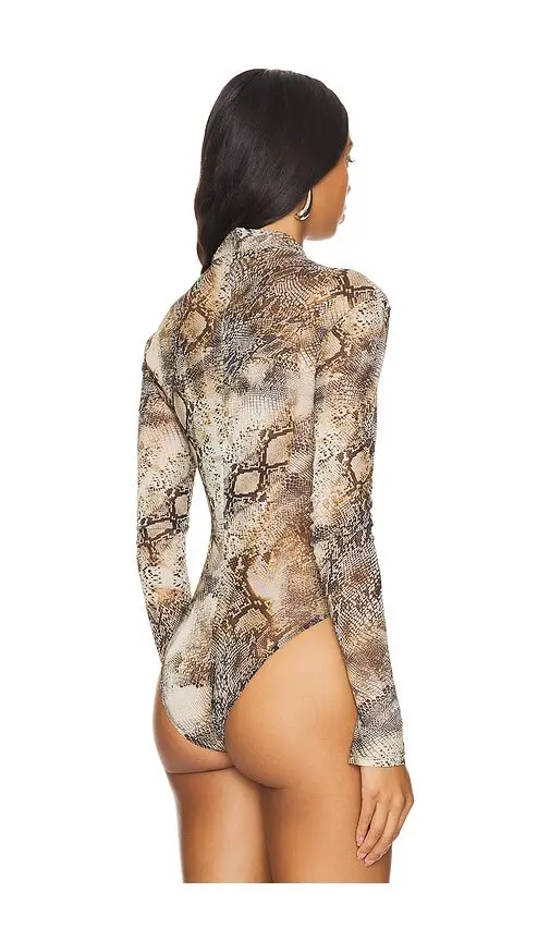 Lapointe Mesh Mock Neck Bodysuit