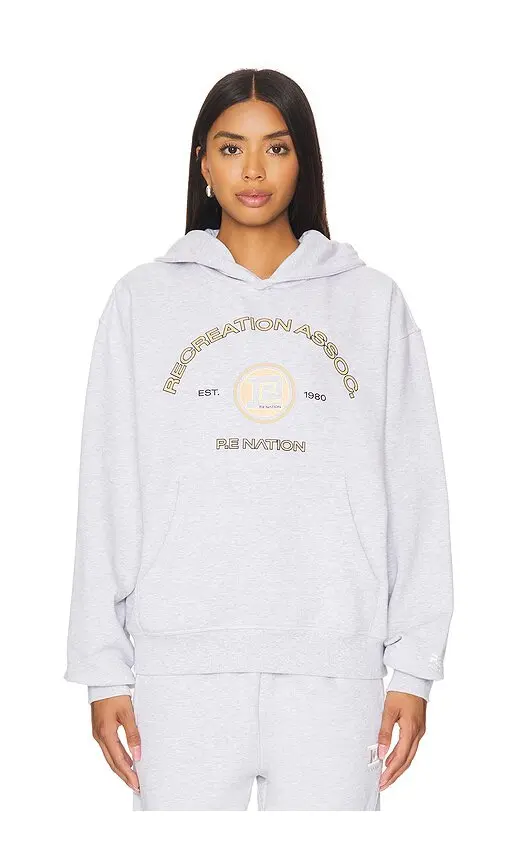 Nation Outfield Hoodie In Light Grey In Grey Marle 40% Off
