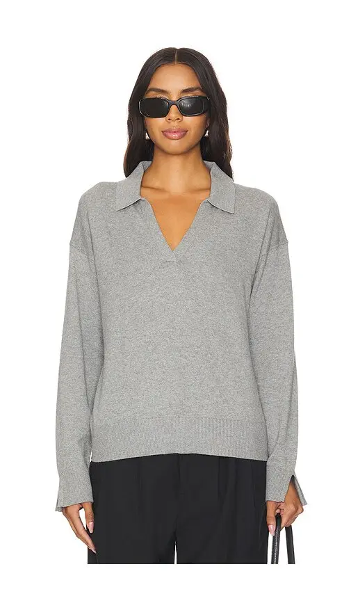 525 America Maddi Johnny Collar Pullover