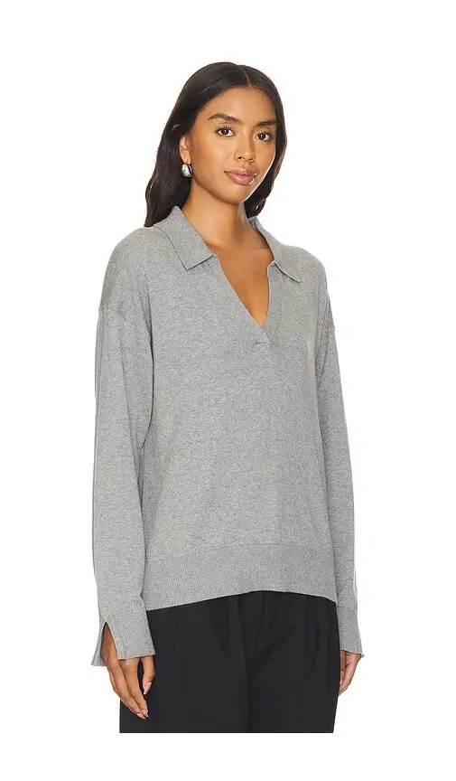525 America Maddi Johnny Collar Pullover