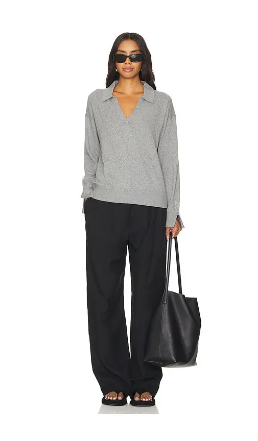 525 America Maddi Johnny Collar Pullover