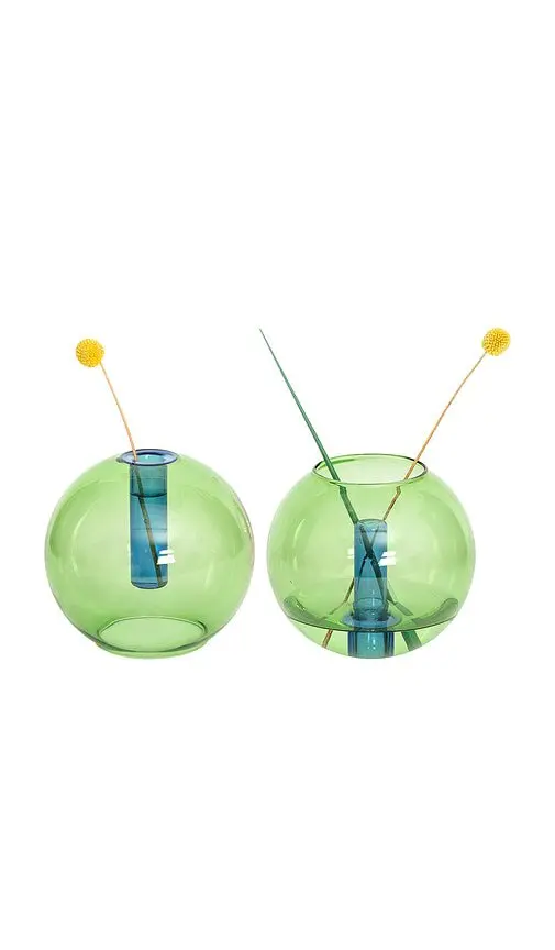 BLOCK Medium Bubble Vase In Green