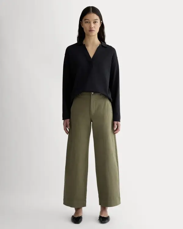 Everlane Utility Wide-leg Pant - Olive