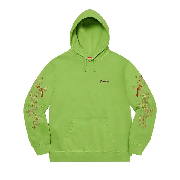 Supreme Dragon Overdyed Hooded Sweatshirt - Green