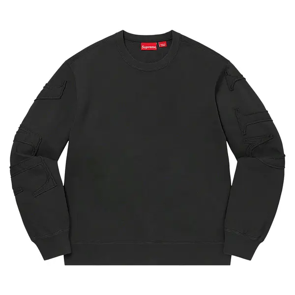 Supreme Tonal Appliqué Crewneck - Black