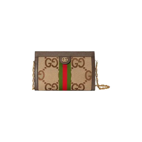 Gucci Ophidia Jumbo Gg Small Shoulder Bag - Tan