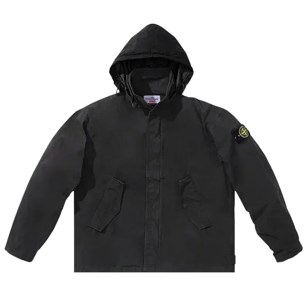 Supreme X Stone Island Cotton Cordura Shell Jacket - Black
