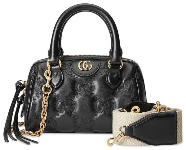 Gucci Gg Matelassé Top Handle Bag - Black | Editorialist