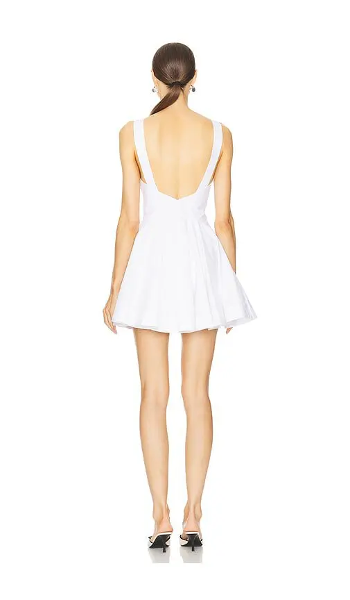the kamille mini dress in tan & brown chain l'academie Mocha Gold Chain Straps Drawstring Cut Out Mini Dress