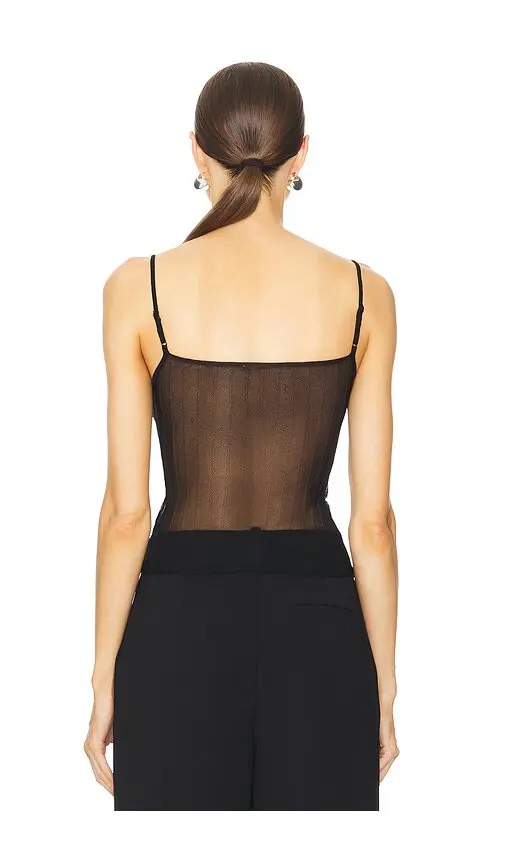 L'academie Madelyn Sheer Mesh Top