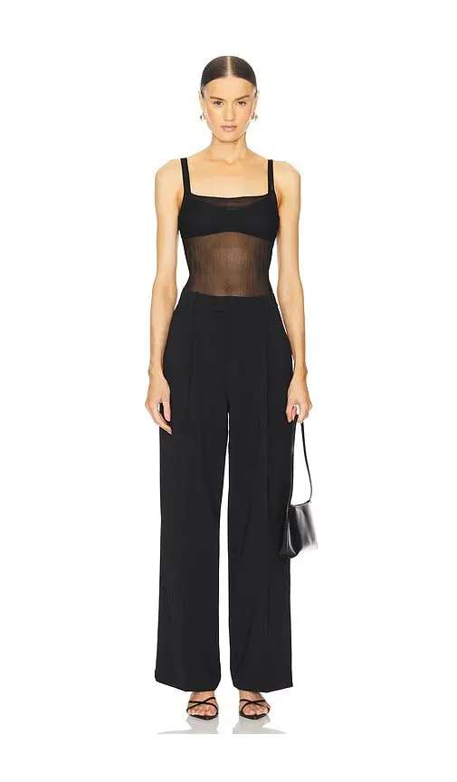 L'academie Madelyn Sheer Mesh Top