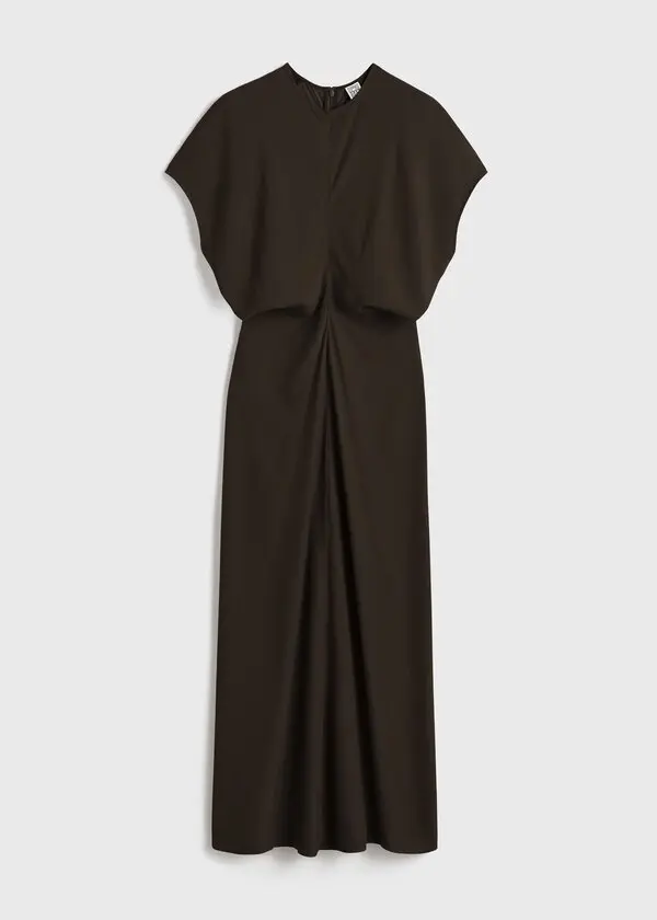 TOTEME Slouch Waist Maxi Dress - Brown