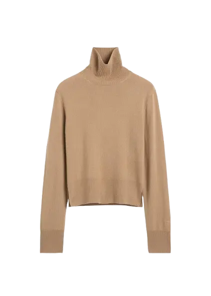 TOTEME Cropped Cashmere Turtleneck Sweater