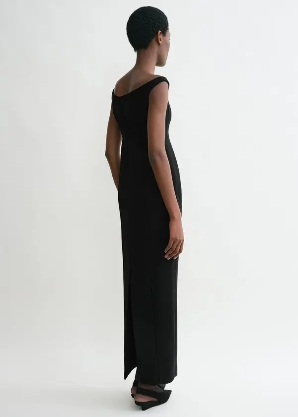 toteme curved off shoulder dress Toteme Curved Off-Shoulder Dress on Garmentory