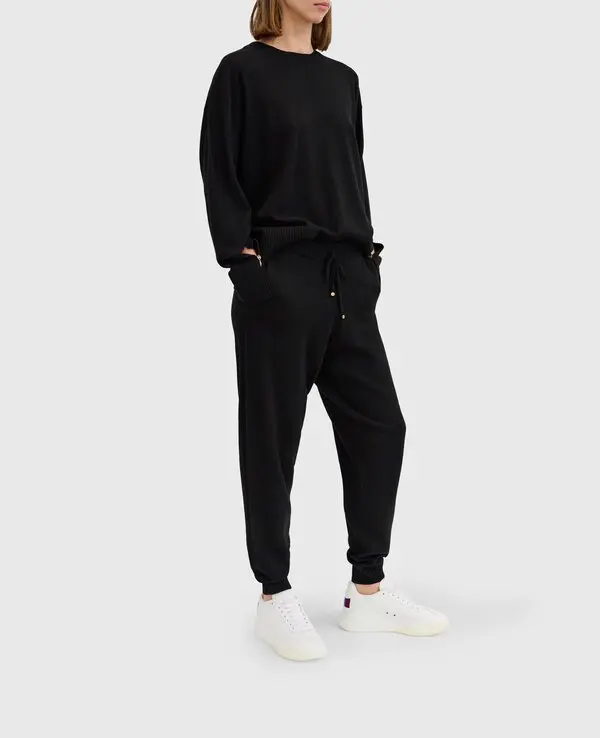Stella McCartney Mid-rise Tapered Sweatpants - Black